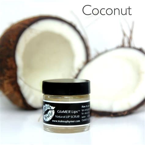 Lip Scrub Coconut Flavored Glamer Lips® Organic Lip Scrub Natural
