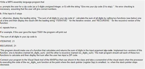 Solved Write A Mips Assembly Language Program That A