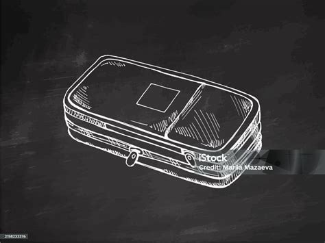 벡터 손으로 그린 학교 및 사무용품 일러스트 상세한 복고풍 스타일의 학교 필통 스케치입니다 빈티지 스케치 요소입니다 학교로 돌아