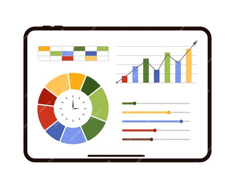 Premium Vector Statistic Graphs And Charts For Data Analysis On