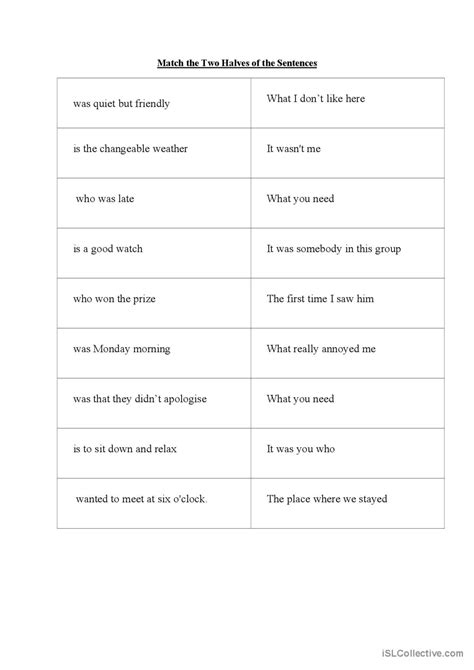 Cleft Sentences English ESL Worksheets Pdf Doc
