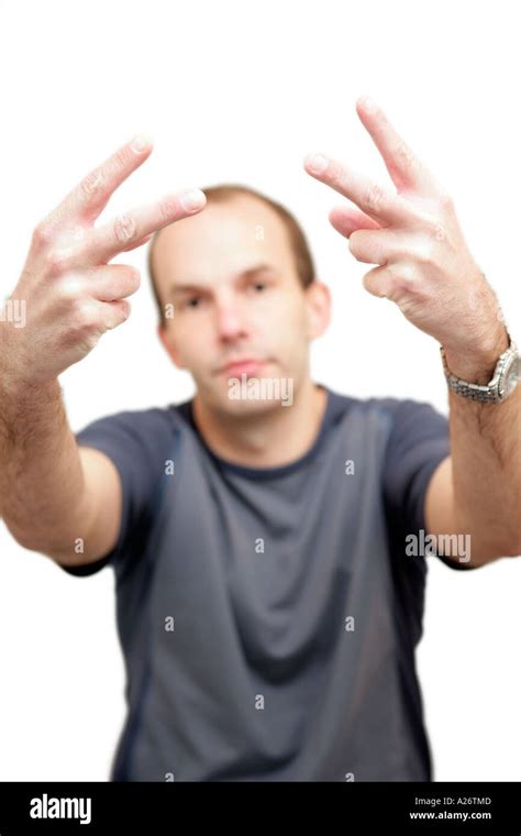 Man Giving Up Yours Gesture Hi Res Stock Photography And Images Alamy