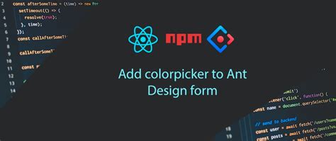 Add Colorpicker To Ant Design Form DEV Community
