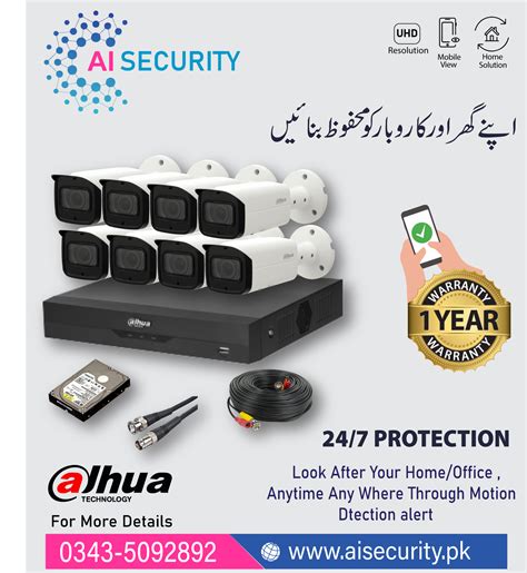 8 Uhd Cctv Camera Package Dahua Ai Security