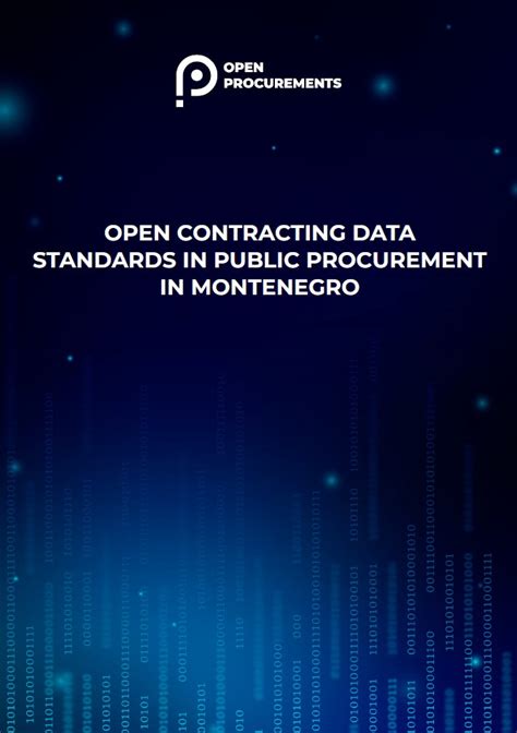 Open Contracting Data Standards In Public Procurement In Montenegro