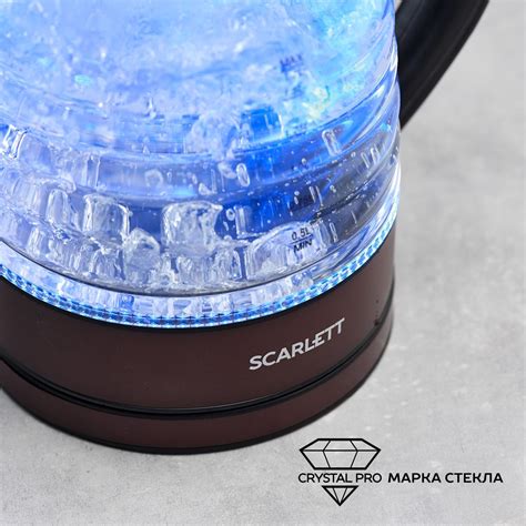 Купить электрический чайник Scarlett с подсветкой Sc Ek27g97 2200 Вт 1 7 л Стекло по низкой