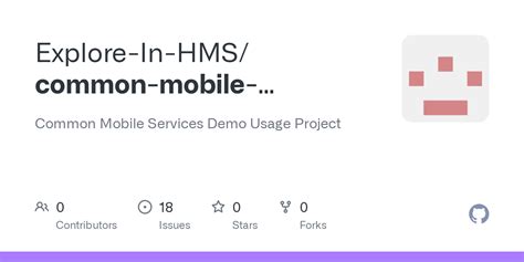 Github Explore In Hmscommon Mobile Services Demo Common Mobile