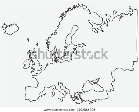 Doodle Freehand Drawing Europe Map Vector Stock Vector Royalty Free Shutterstock
