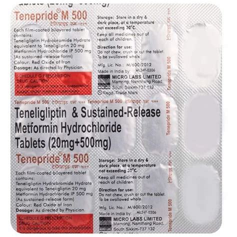 Tenepride M 500 Tablet Sr At ₹ 226stripe D Formin In Surat Id