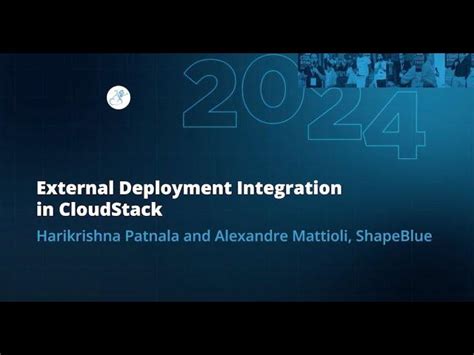 apache cloudstack on linkedin external deployment integration in
