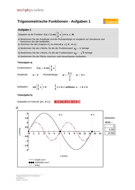 Pdf Trigonometrische Funktionen Aufgaben 1 · Pdf Filemathphys