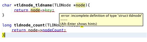 C Incomplete Definition Of Type Stack Overflow