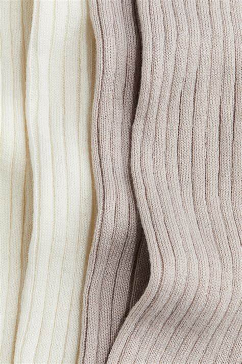 2 Pack Rib Knit Leg Warmers Taupecream Ladies Handm Ph