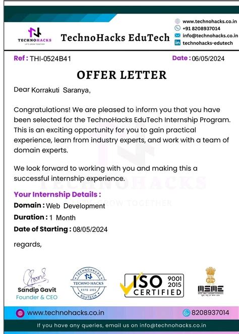 Saranya Chowdary On Linkedin Technohacksedutech