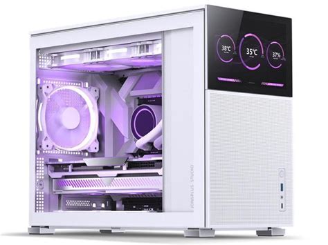Jonsbo D31 Mesh Sc White Micro Atx Computer Case With Sub Hd Lcd Display M Atx Dtx Itx