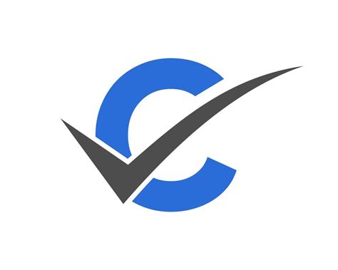 Letter C Check Mark Logo Positive Sign Tik Mark Icon Vector Art At Vecteezy
