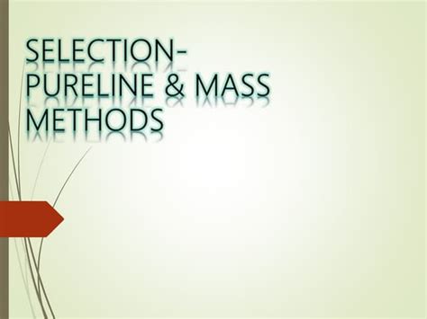 6 Mass Selection Ppt