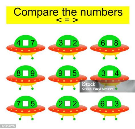 아이들을위한 수학 활동 숫자를 비교하십시오 숫자 범위는 최대 10개입니다 벡터 일러스트 레이 션 0명에 대한 스톡 벡터 아트 및 기타 이미지 Istock