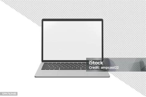 Laptop Dengan Layar Kosong Mockup Komputer Dan Jalur Kliping Render 3d