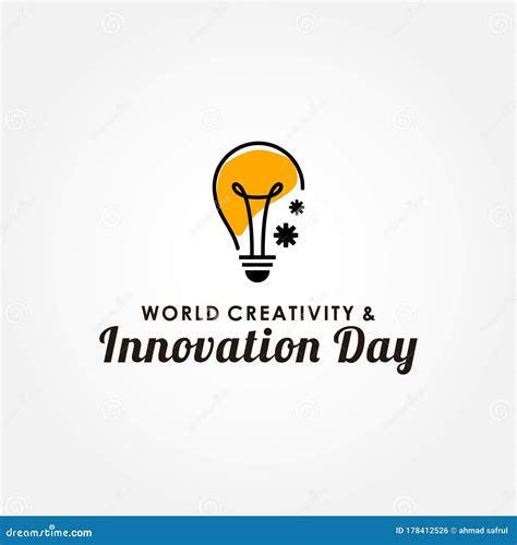 World Creativity And Innovation Day Design Illustration Stock