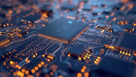 Advanced Microchip Circuit Board Assembly On Production Line In