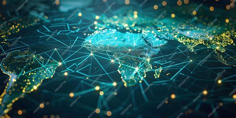 Premium Photo Mapping Global Connectivity Visualizing Data Transfer And International Business