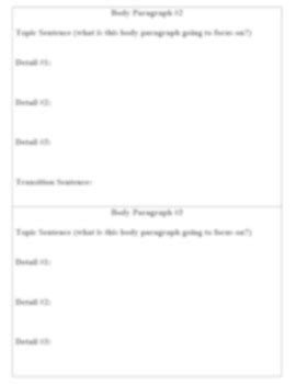 Writing Outline Prewriting Ela Outline By Ms J Tpt