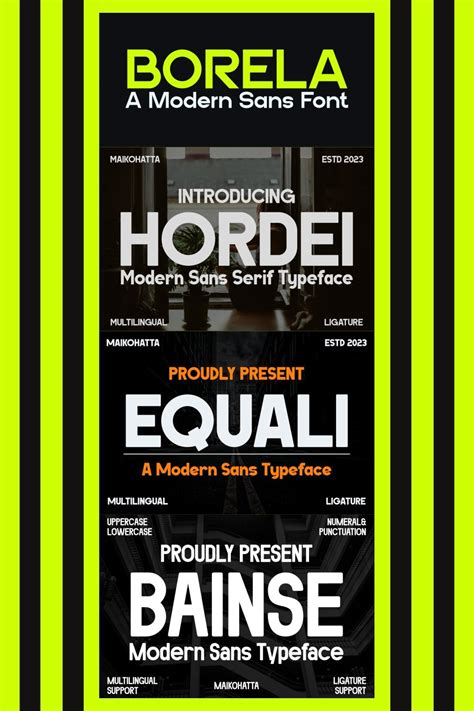 Modern Sans Serif Font Bundle