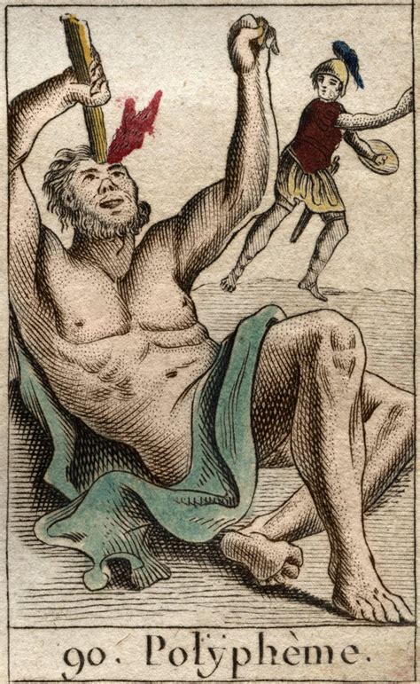 Odysseus Oder Ulysses Blendet Den Zyklopen Polyphem Aus Mythologie