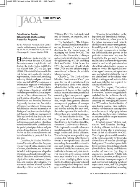 Aacvpr Guidelines For Cardiac Rehabilitation And S Pdf Cardiovascular Diseases Physical