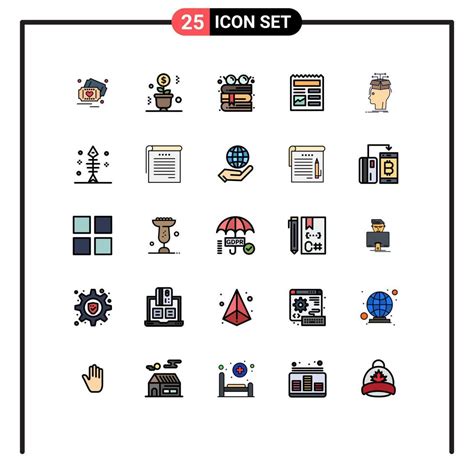 Stock Vector Icon Pack Of 25 Line Signs And Symbols For Data Ui Success Basic Reading Editable