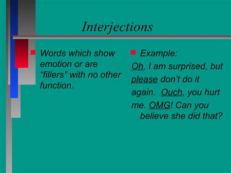 Parts Of Speech Noun Pronoun Verb Adverb Adjectives Preposition Conjunction Interjection