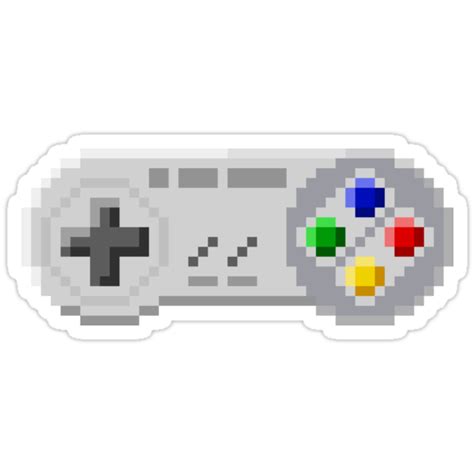 8bit Snes Controller Stickers By Awful Things Redbubble