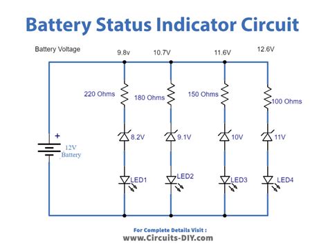 Understanding And Building A 12 Volt Battery Level Indicator Circuit
