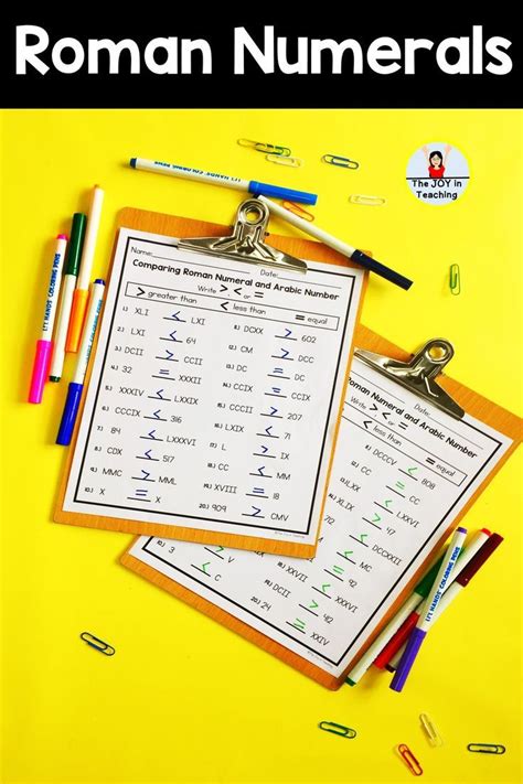 Roman Numerals Worksheet Roman Numerals How To Memorize Things Differentiation Activities