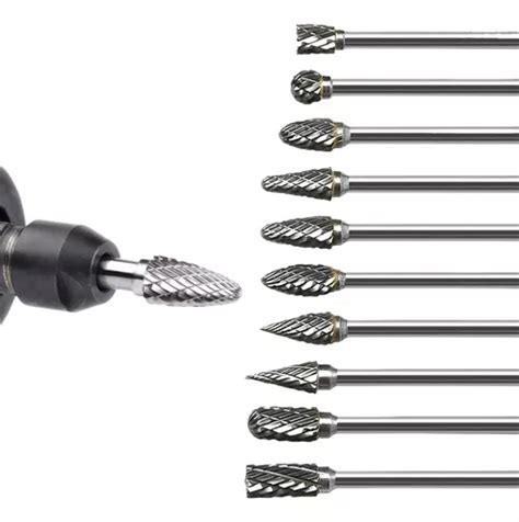 2025 Kit Jogo 20 Fresas Lima Rotativa Metal Duro Parcelamento Sem Juros