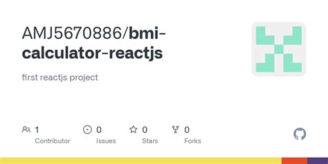 github amj5670886 bmi calculator reactjs first reactjs project