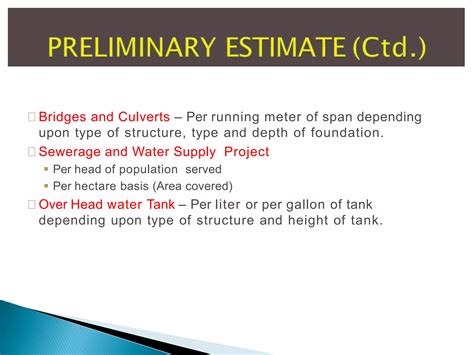 Estimation Its Types And Methods Pptx Civil Engineering Industry