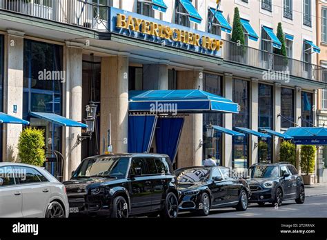 Hotel Bayerischer Hof Entrance With Lettering In Gold And Canopy