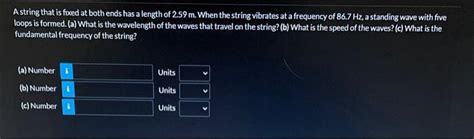 Solved Astring That Is Fixed At Both Ends Has A Length Of