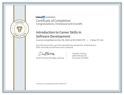 Venkatasarvesh Grandhi On Linkedin Certificate Of Completion