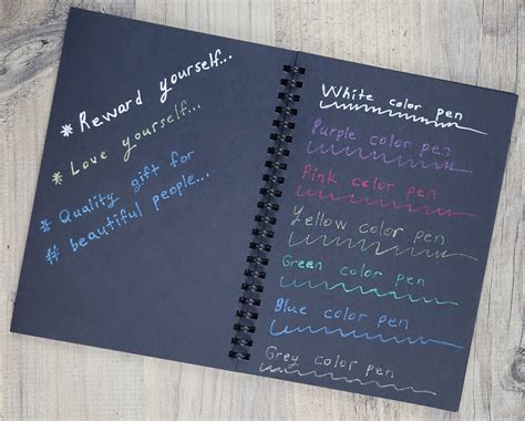 SET Black Notebook A Black Paper Notebook Black Page Notebook Black Paper Journal Black