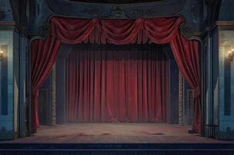 Empty Cinema Stage Architecture Performance Auditorium Premium Ai
