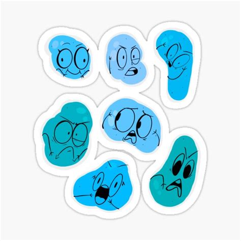 Emotional Blue Blobs Sticker For Sale By Ariboettcher Redbubble