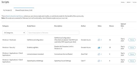 Shared Script Library Atera Support