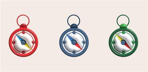 Premium Vector 3d Illustration Compass Tool Navigation Device Compass