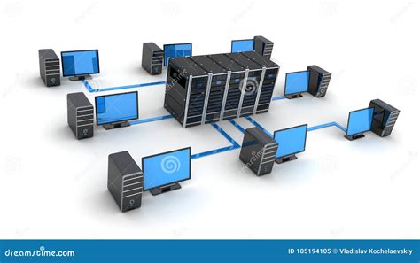 Server And Connect Computers Stock Illustration Illustration Of Communications Global 185194105