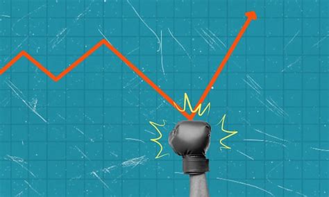 Premium Photo Art Collage Income Graph Boxers Punch Stock Growth