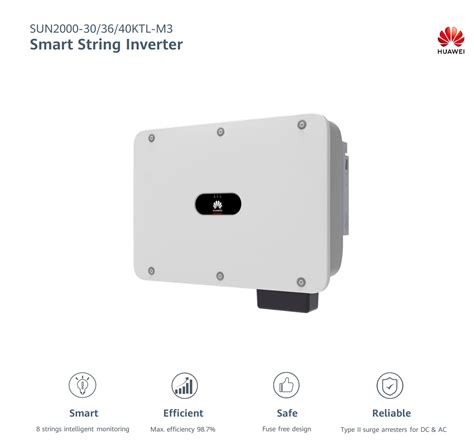 华为混合太阳能逆变器sun2000 30kw 36kw 40kw Ktl M3智能光伏控制器并网逆变器4 Mppt三相太阳能逆变器 Buy