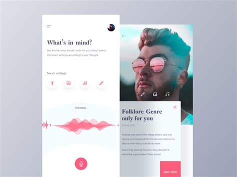 Voice Ui Voice To Text App By Zuairia For Ofspace Ux Ui On Dribbble
